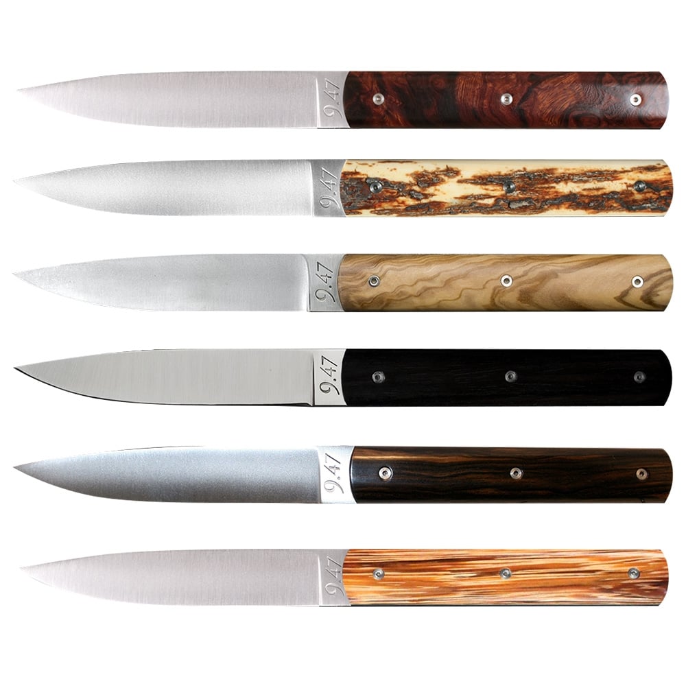 9.47 Knife Mixed Wood Set 6 G G Goodfellows